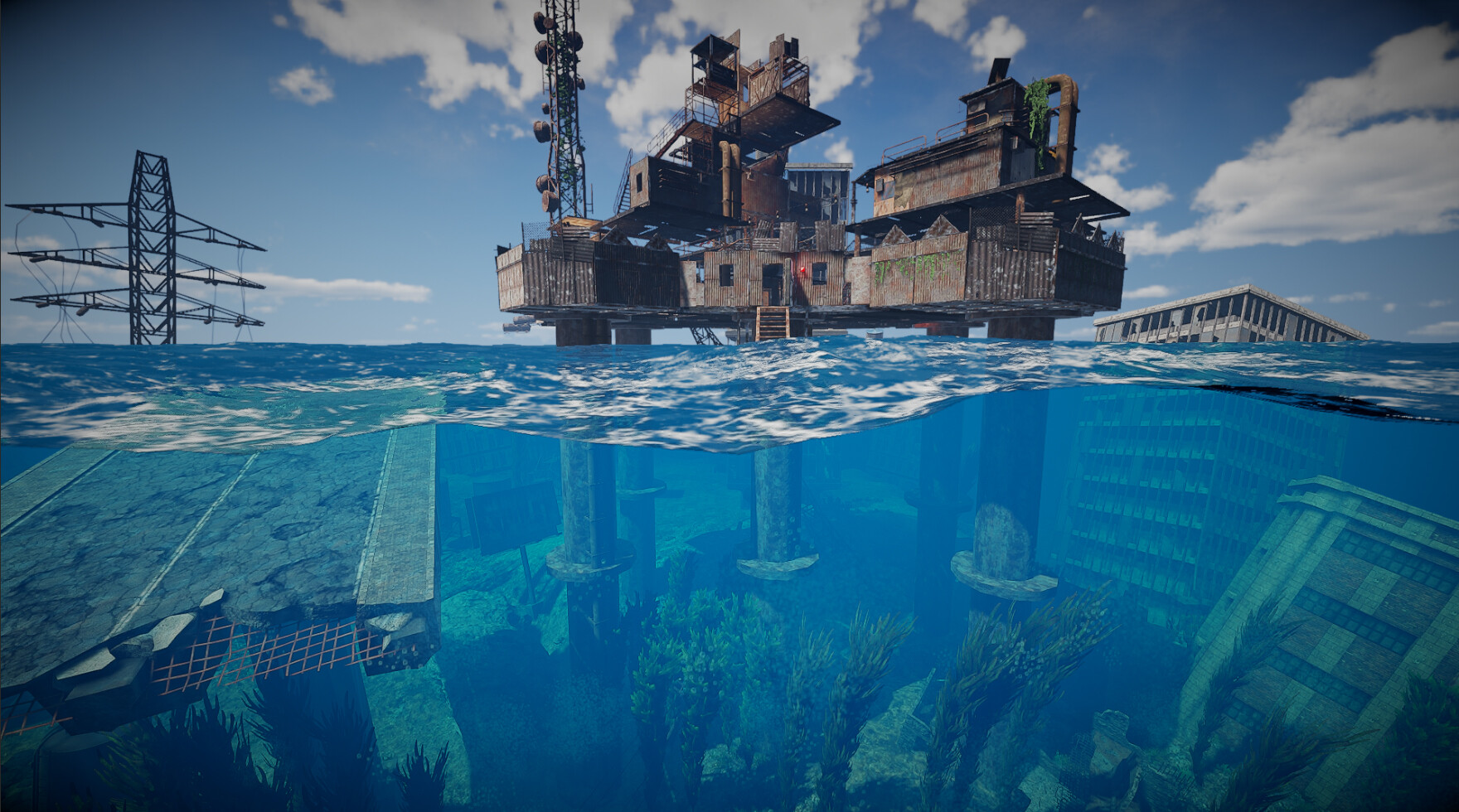 Sunkenland » 50% Raft, 50% Rust | Raide feindliche Inseln, tauche, baue..